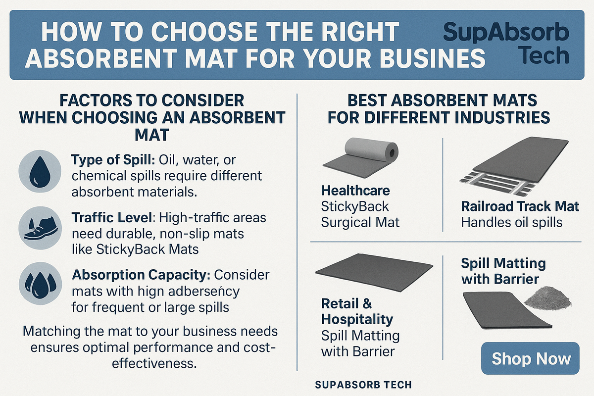 How to Choose the Right Absorbent Mat for Your Business — SupAbsorb Tech